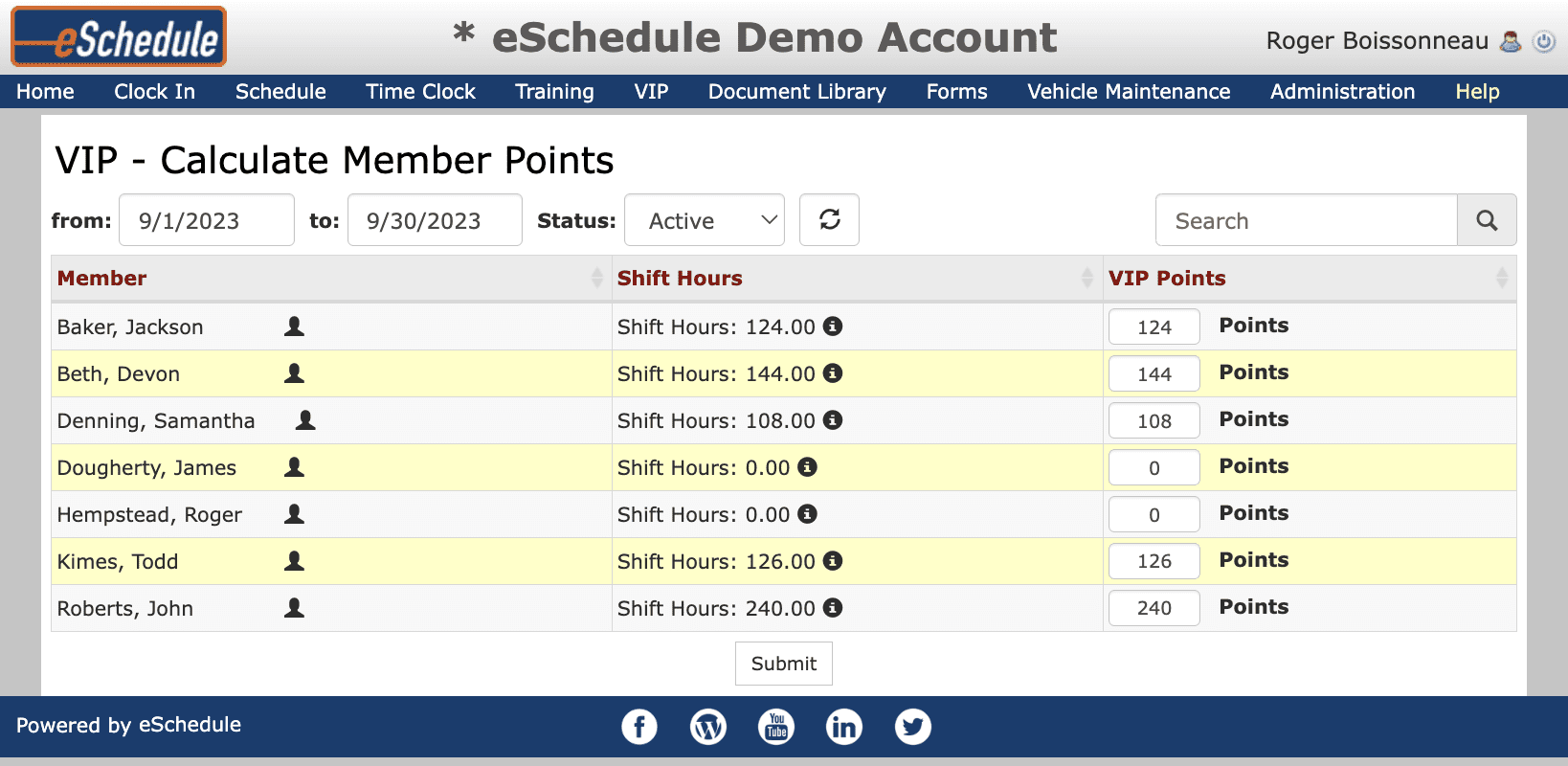 Reward Points Tracking Software | eSchedule